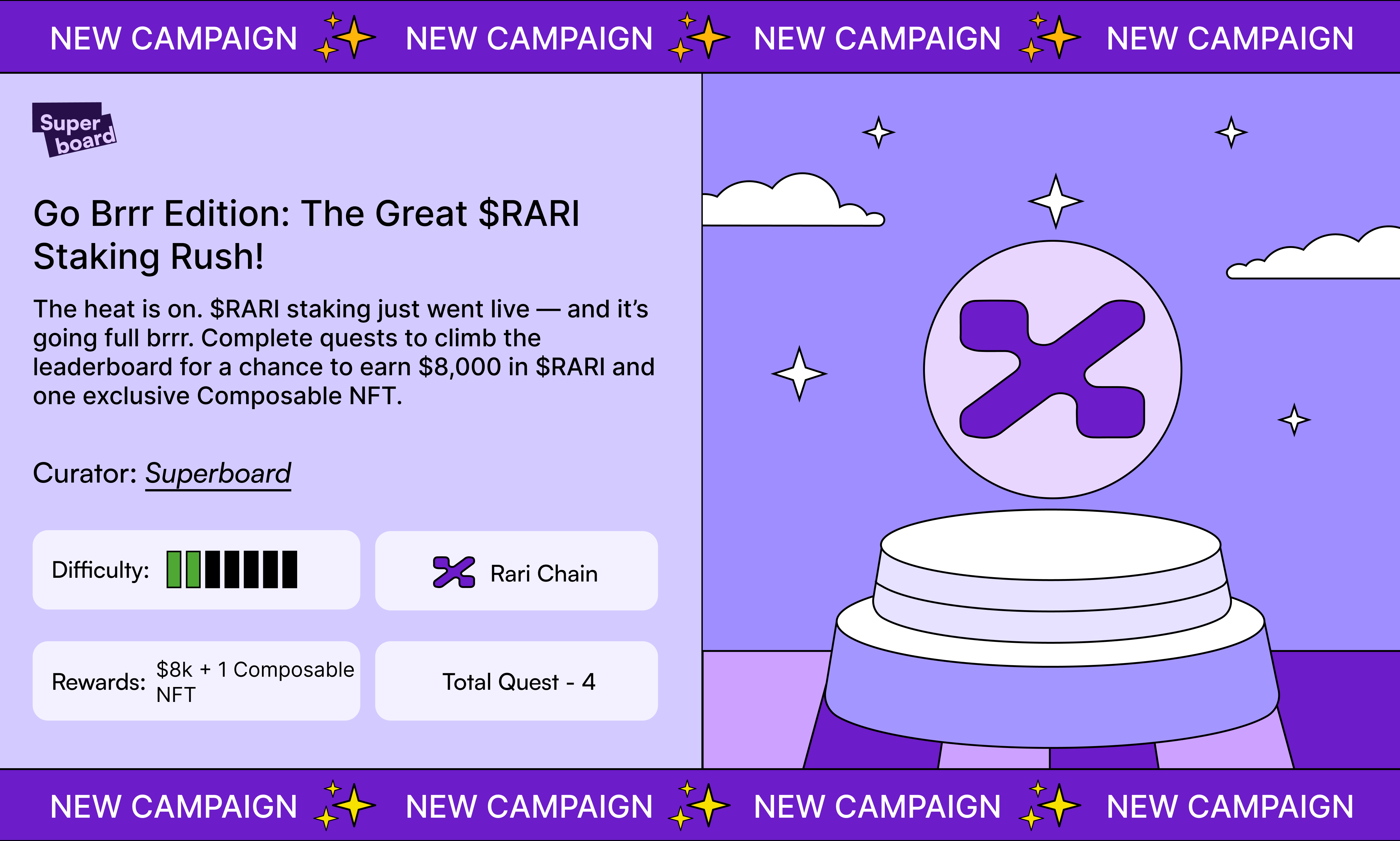 Superboard | Go Brrr Edition: The Great $RARI Staking Rush