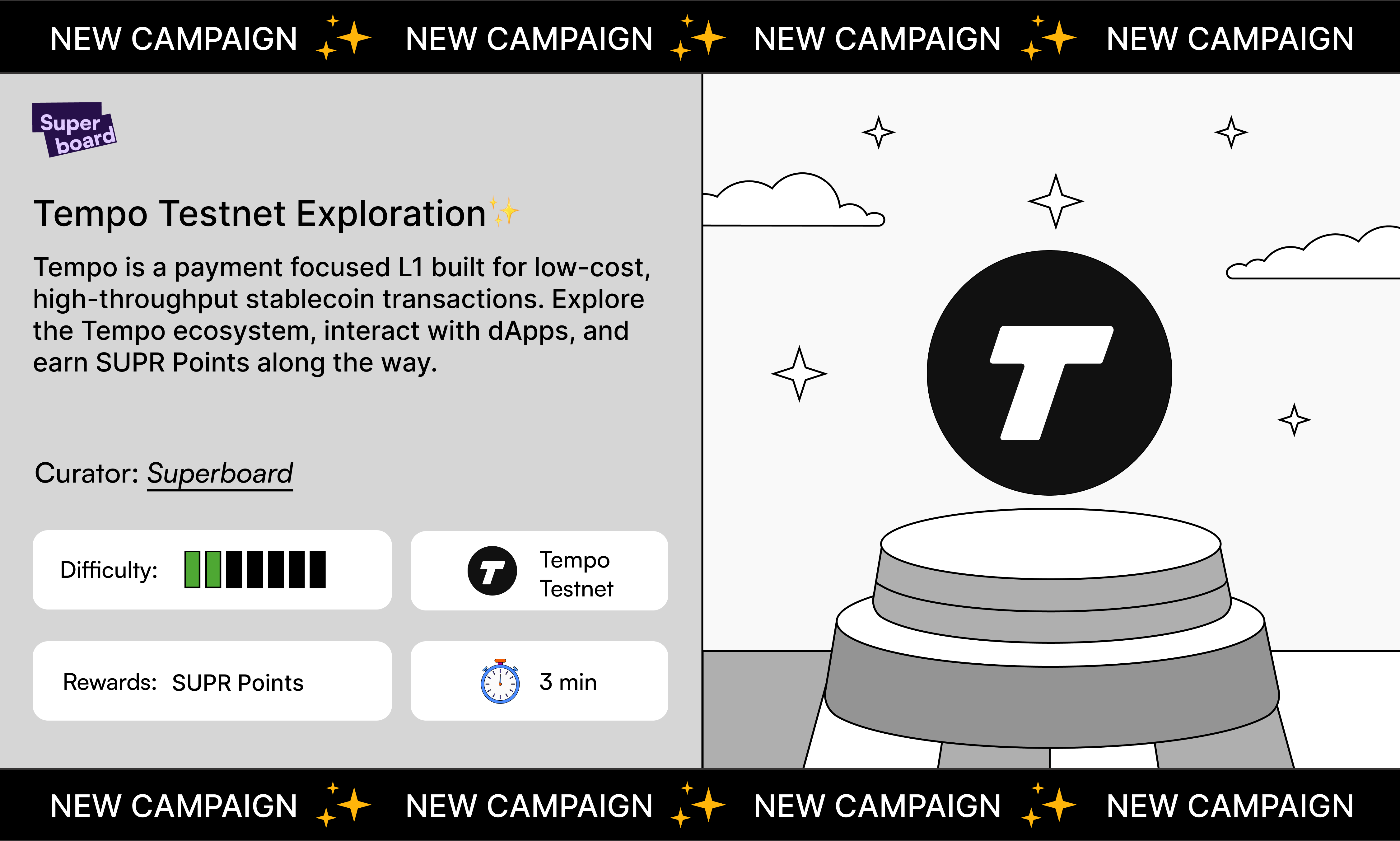 Superboard | Tempo Testnet Exploration